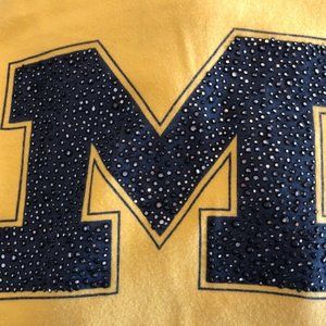 Campus Couture | Tops | University Of Michigan Glitter Tshirt | Poshmark